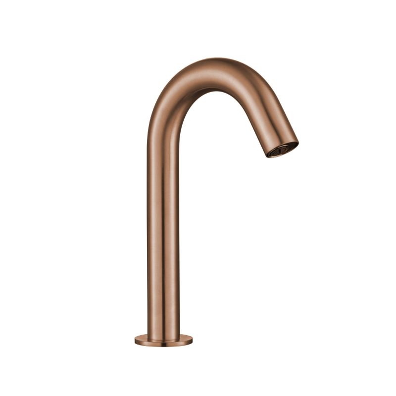 Just Taps React Sensor Deck spout mains and battery operated Brushed Bronze