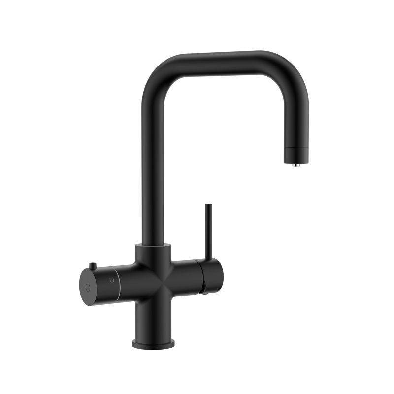 Wash Water 4in1 Square Neck Kitchen Tap - Matt Black - 2.4ltr Boiling Tank