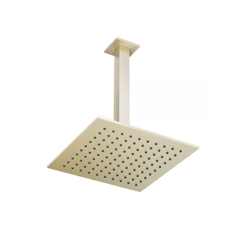 Abacus Square Head and Ceiling Arm - Brushed Nickel