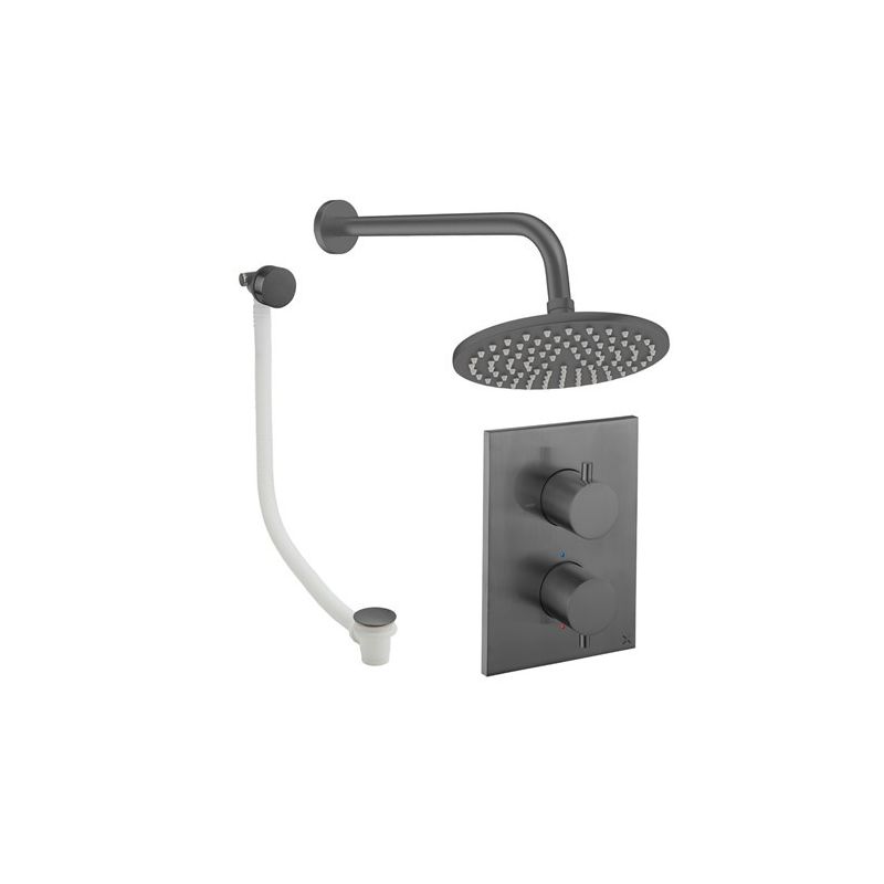 Crosswater Crossbox Shower Set 7 Slate 200mm