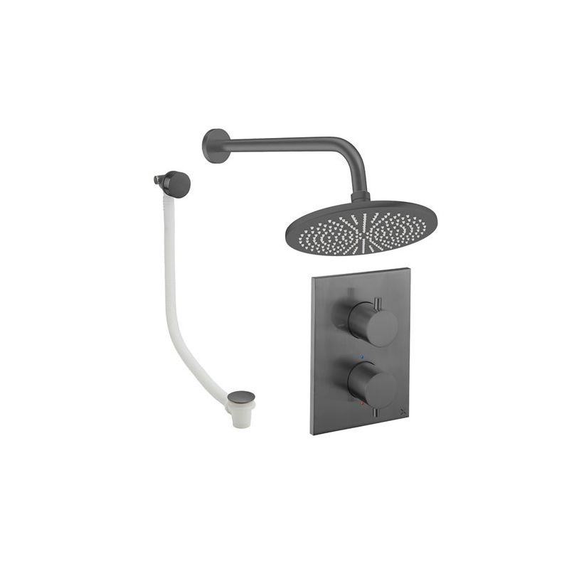 Crosswater Crossbox Shower Set 7 Slate 300mm