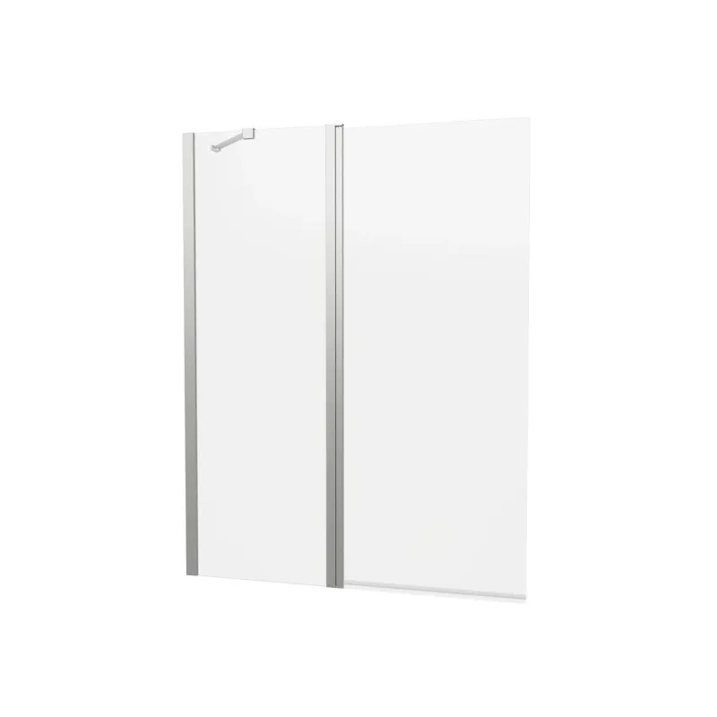 Crosswater Clear 6 Double Bath Screen 1150mm Brushed Stainless Steel
