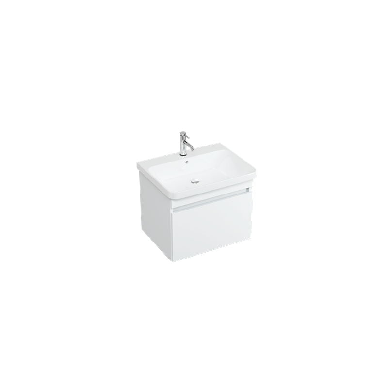 Britton Dalston 600mm Unit Matt White with 1 Tap Hole Basin White