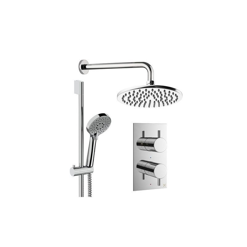 Crosswater Design Shower Set 4 Chrome 200mm