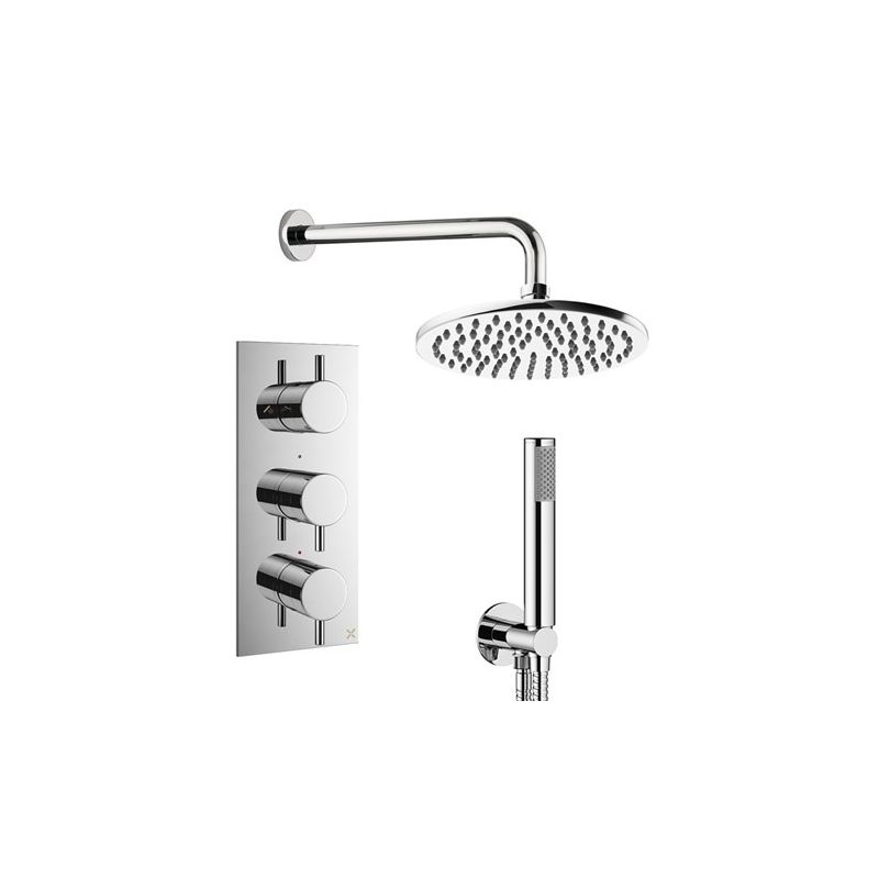 Crosswater Design Shower Set 7 Chrome 200mm