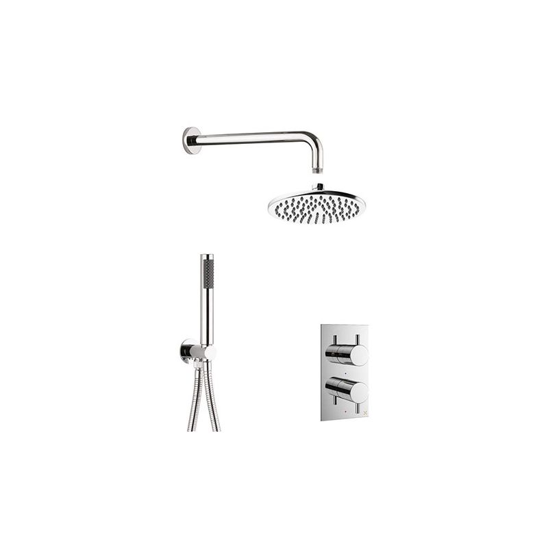 Crosswater MPRO Chrome 2 Outlet 2-Handle Shower Bundle