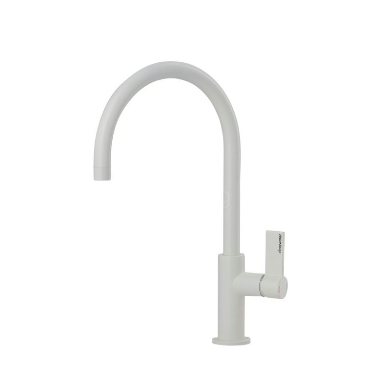 Clearwater Jovian Single Lever C Spout Kitchen mixer Tap Matt White
