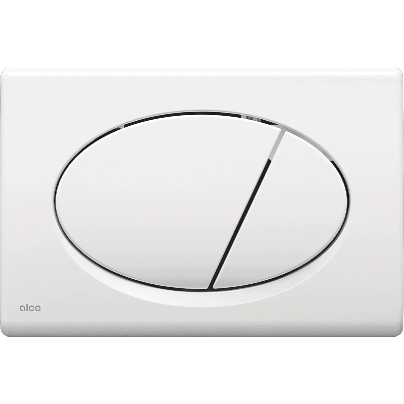 Alca Flush Plate (Oval) - White