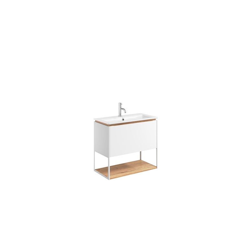 Crosswater Mada Shelf & Frame 700 Matt White - MA7000SFWM