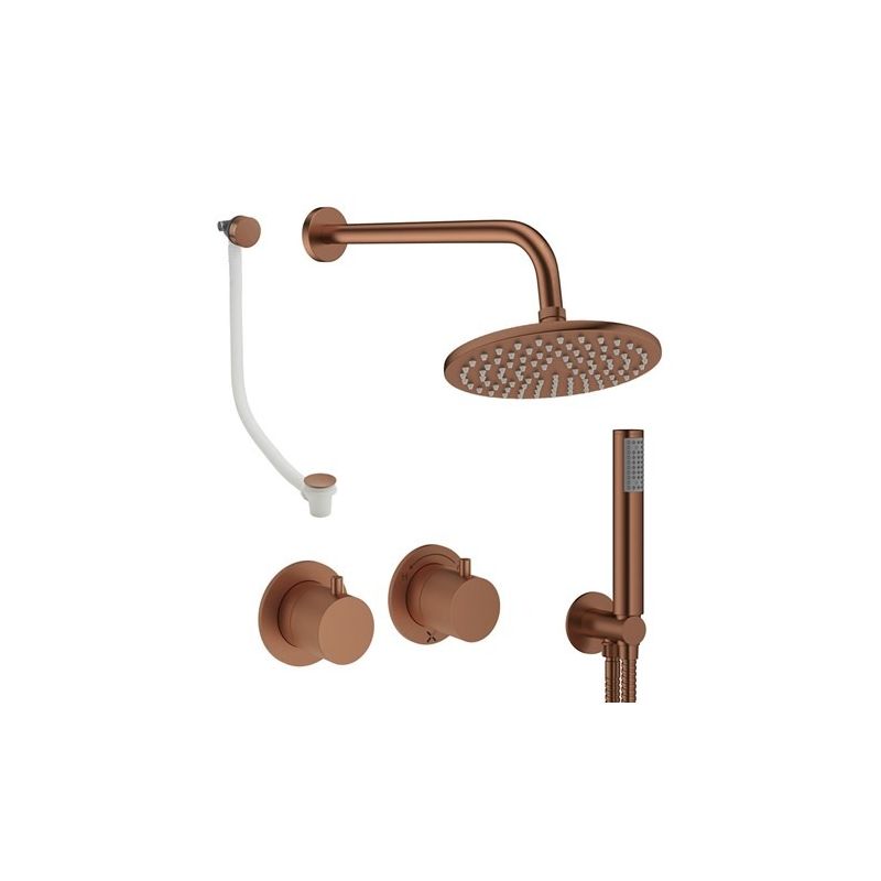 Crosswater Module Shower Set 6 Brushed Bronze 200mm
