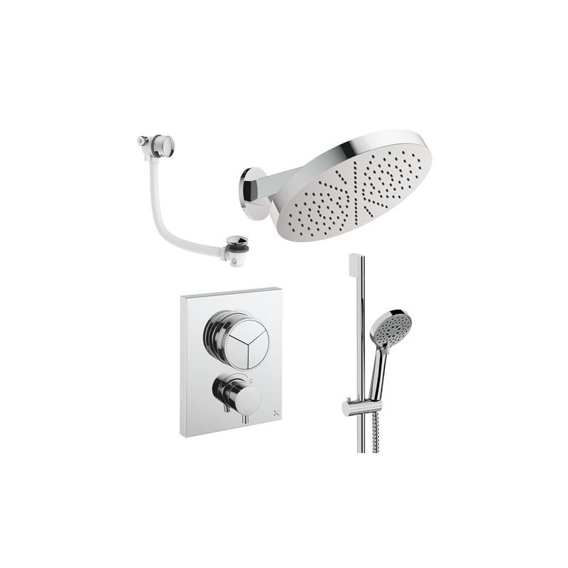 Crosswater Push Shower Set 10 Chrome