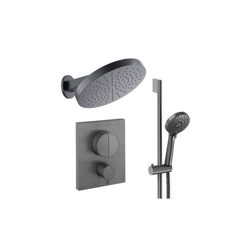 Crosswater Push Shower Set 5 Slate