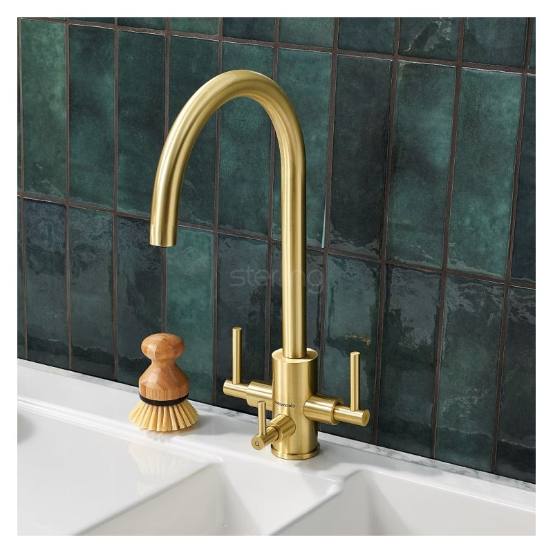 Clearwater Stella Kitchen mixer filter Tap Brushed Brass