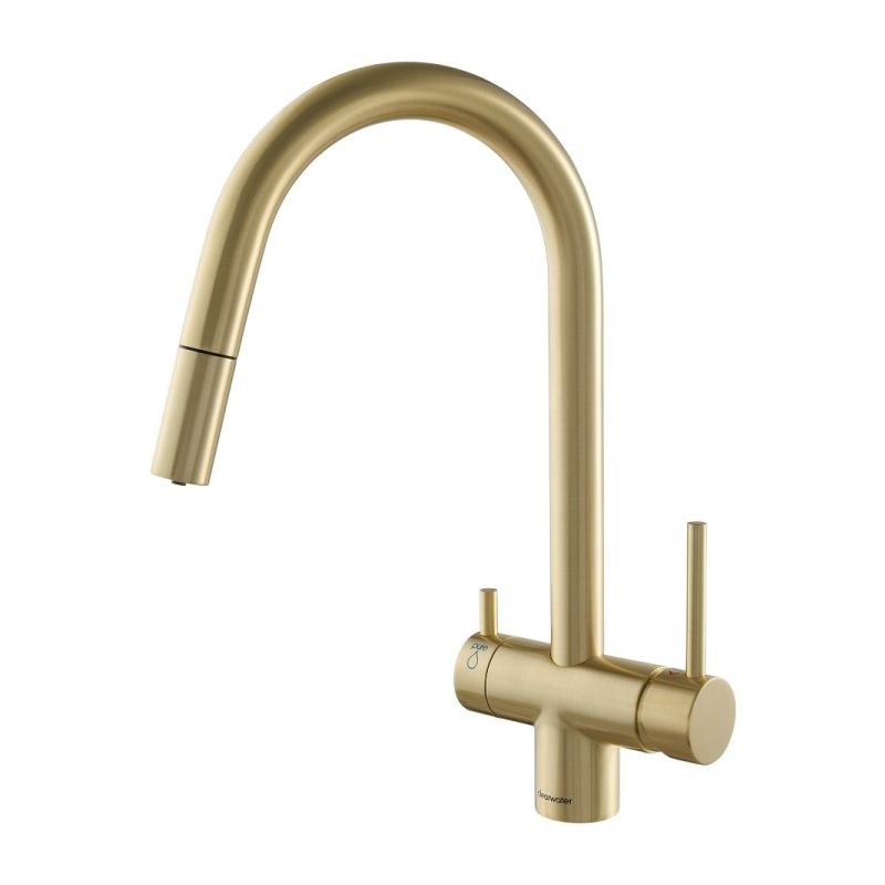 Clearwater Toledo Kitchen mixer Filter Tap with Pull Out spray Brushed ...