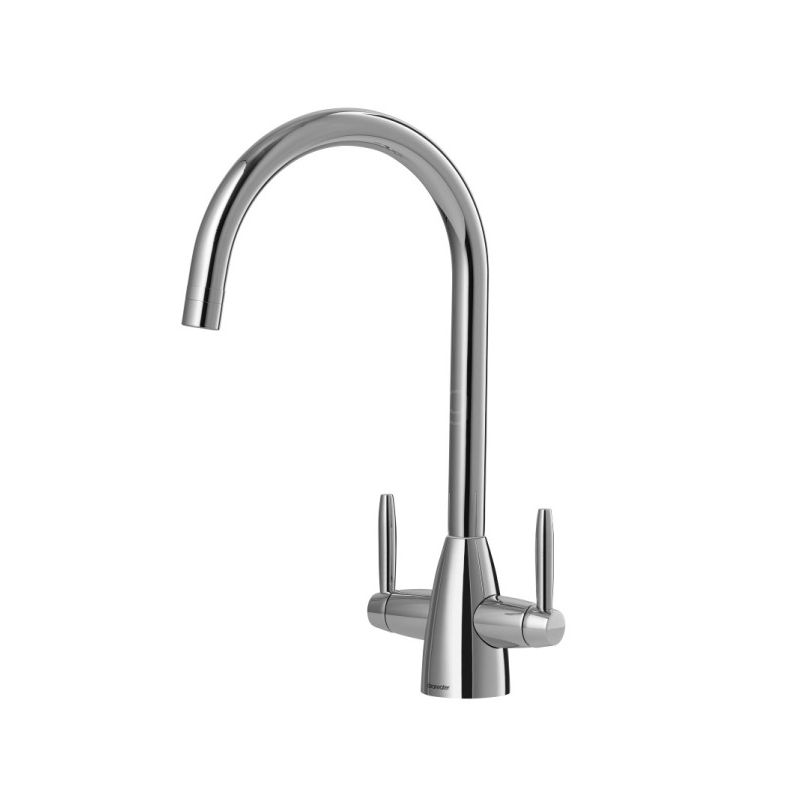 Clearwater Tutti Twin Lever Kitchen mixer Tap Chrome